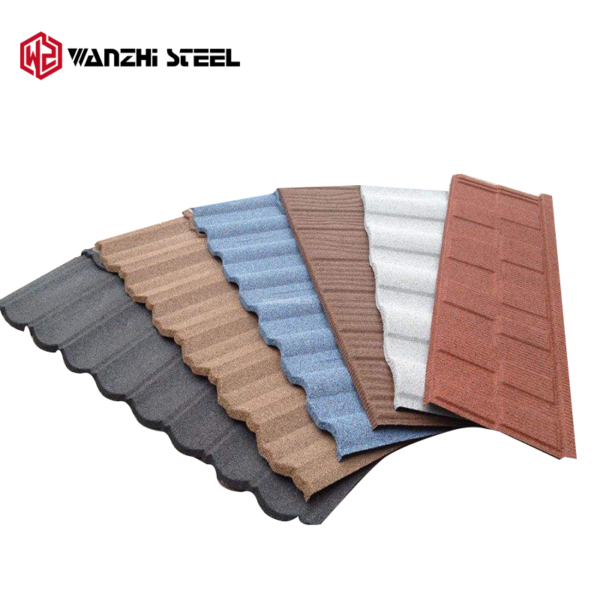 Colored stone metal tile in rural areas is widely used